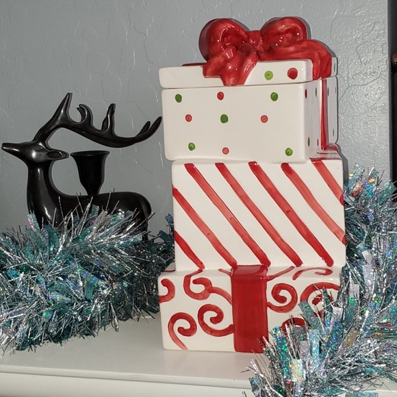 unknown | Holiday | 85 Ceramic Gift Box Reindeer Decor | Poshmark